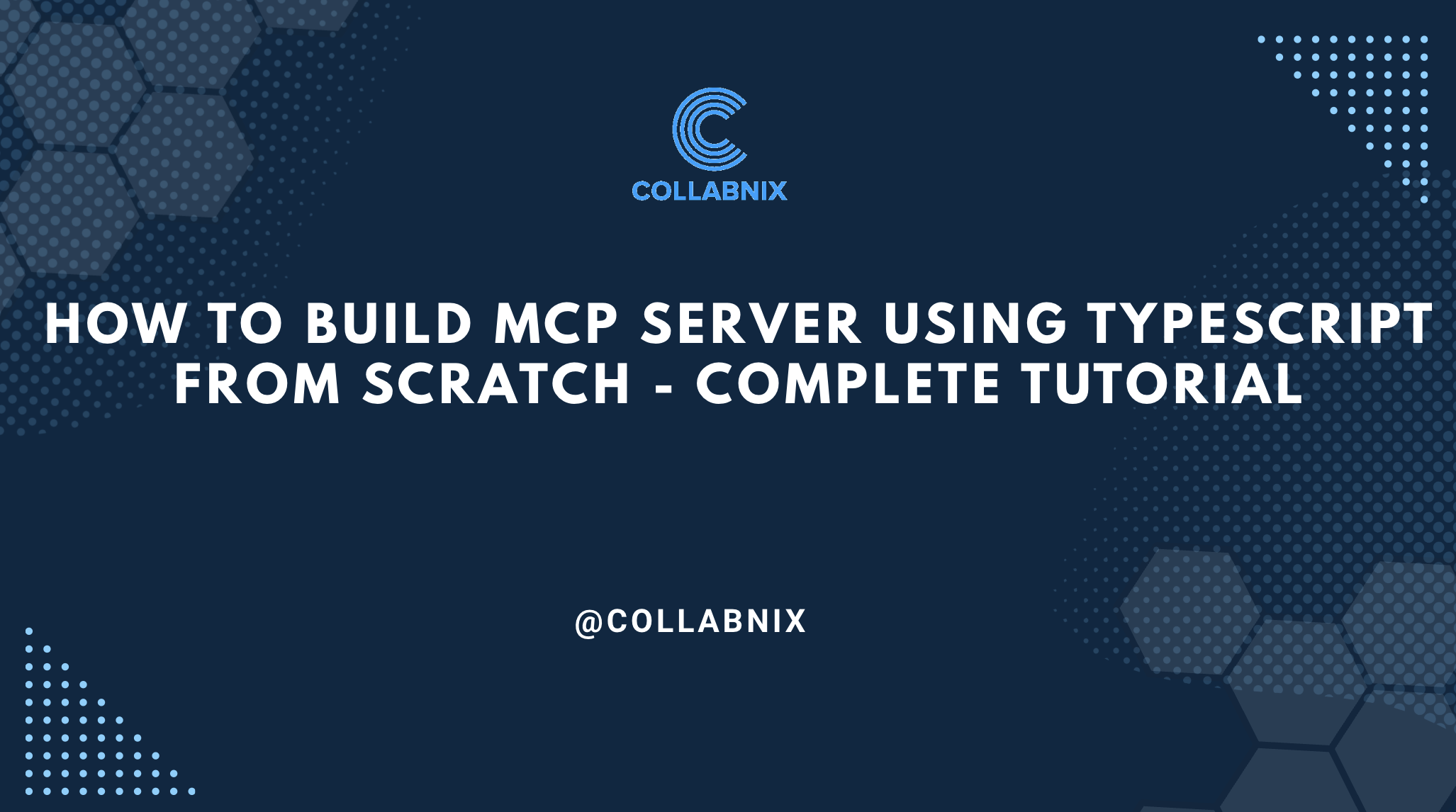 Mcp Server Tutorial Build With Typescript From Scratch